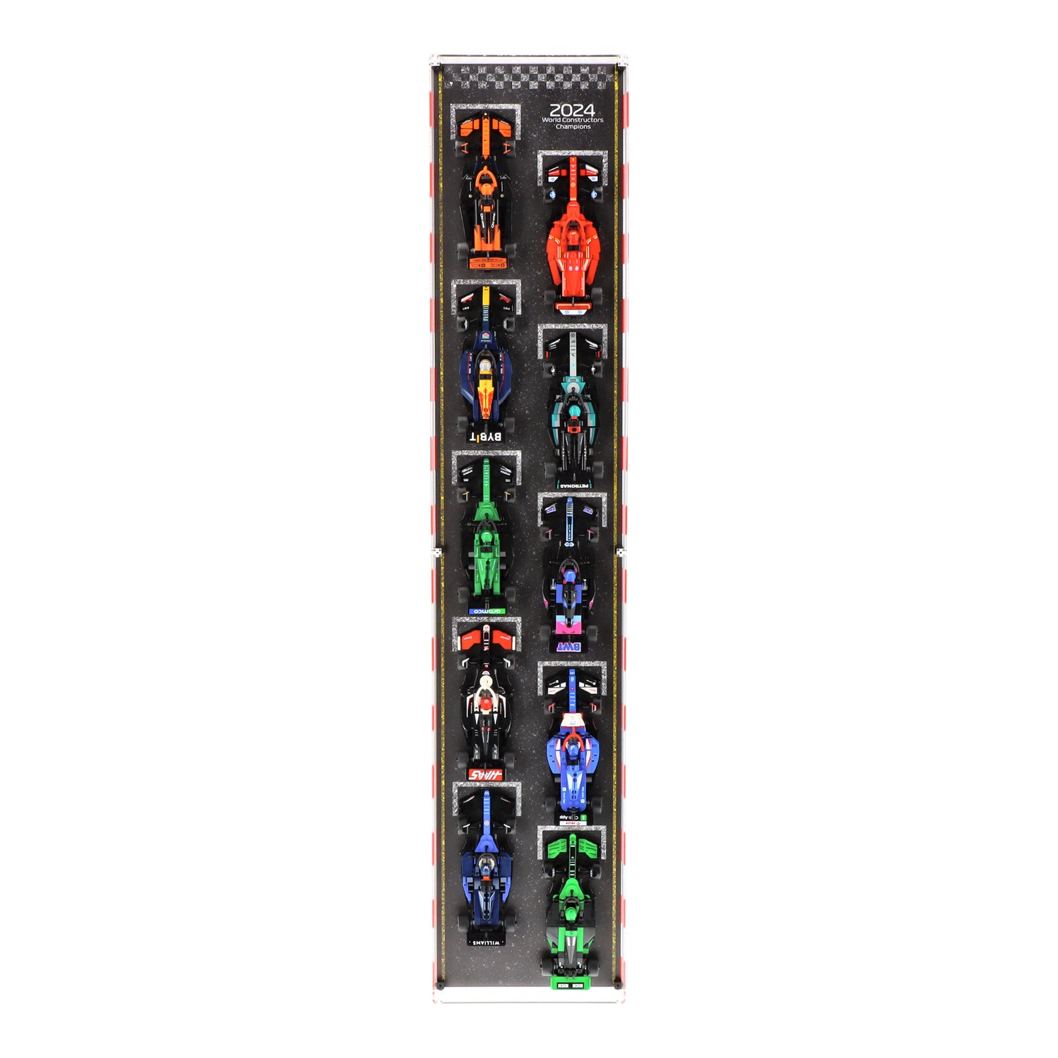 Wall Mounted Display Case for 10 x LEGO Speed Champions: Formula 1 Ran ...