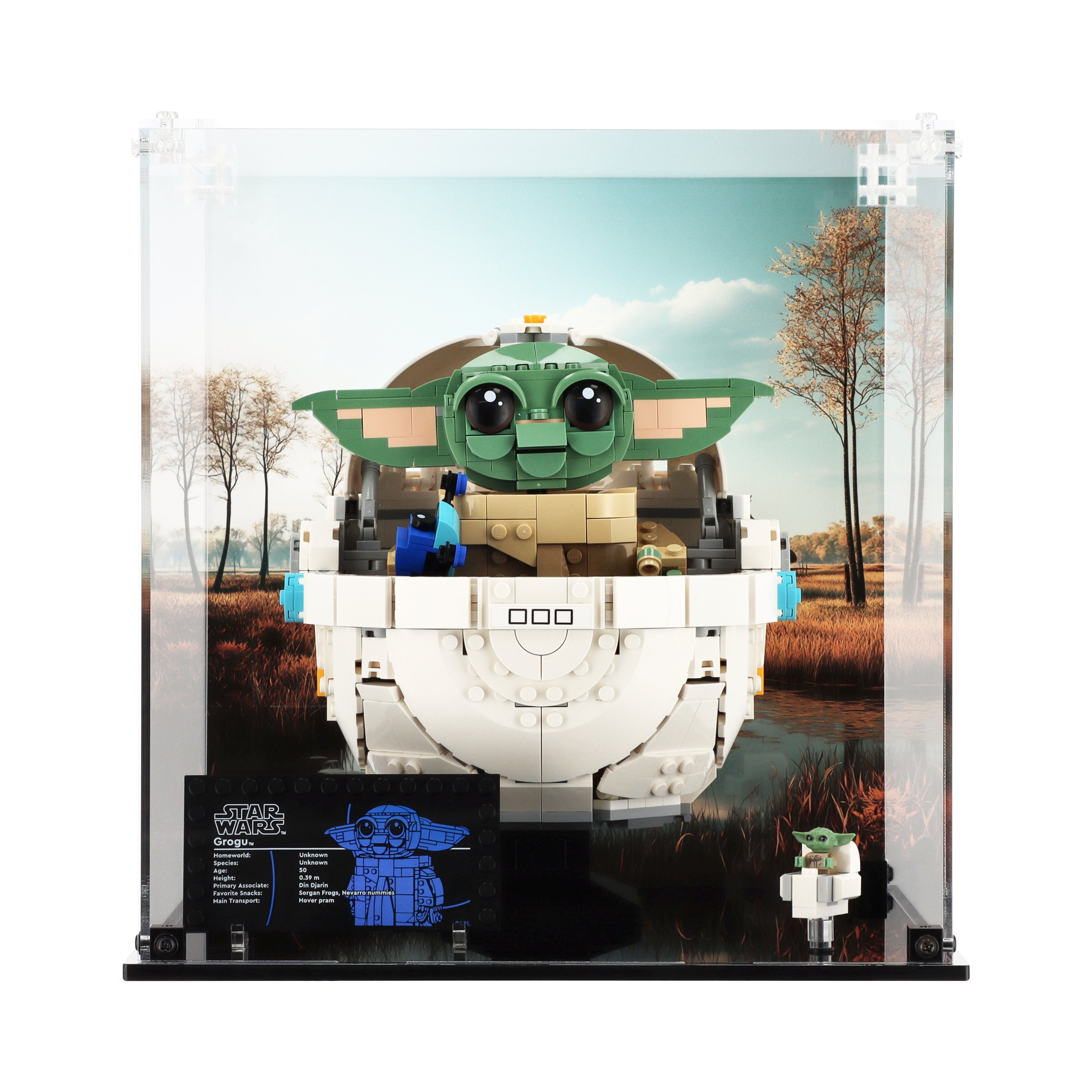 Lego 75403 Grogu with Hover Pram - Display Case