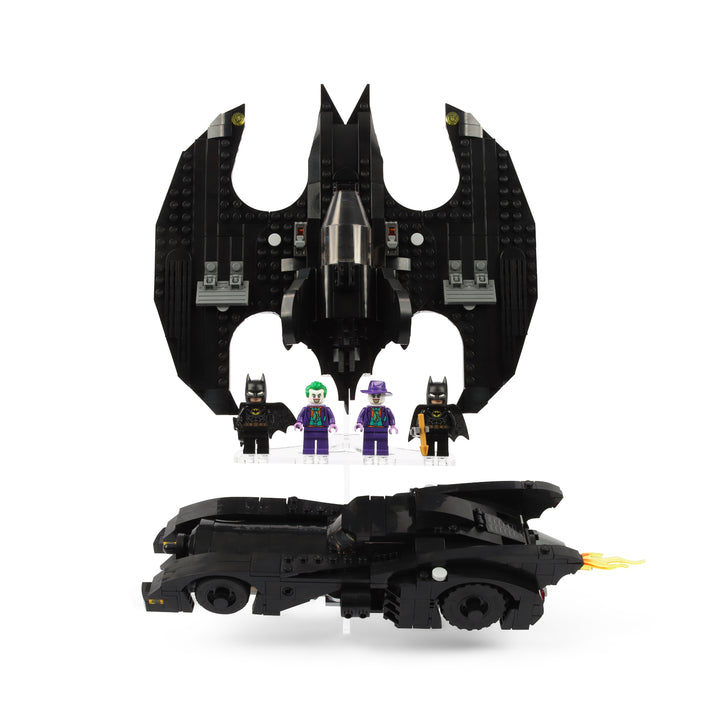 Dual Lego 76224 Batmobile & Lego 76265 Batwing Display Stand