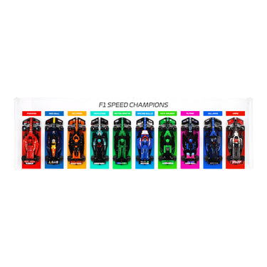 Wall Mounted Display Case for 10 x LEGO Speed Champions: Formula 1 Ran