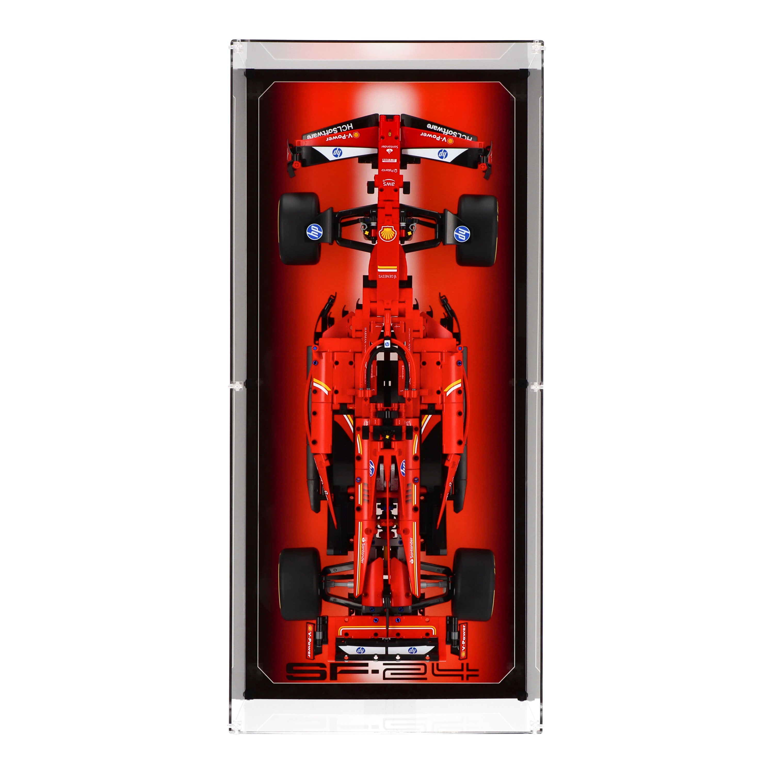 Wall Mounted Display Case for LEGO 42207 Ferrari SF-24 F1