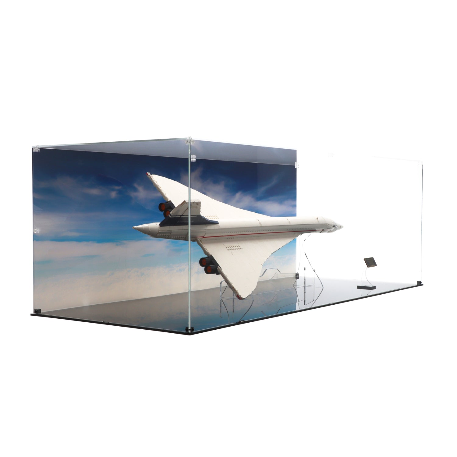 Lego 10318 Concorde Display Case - Angled – Uniquedisplay.co.uk