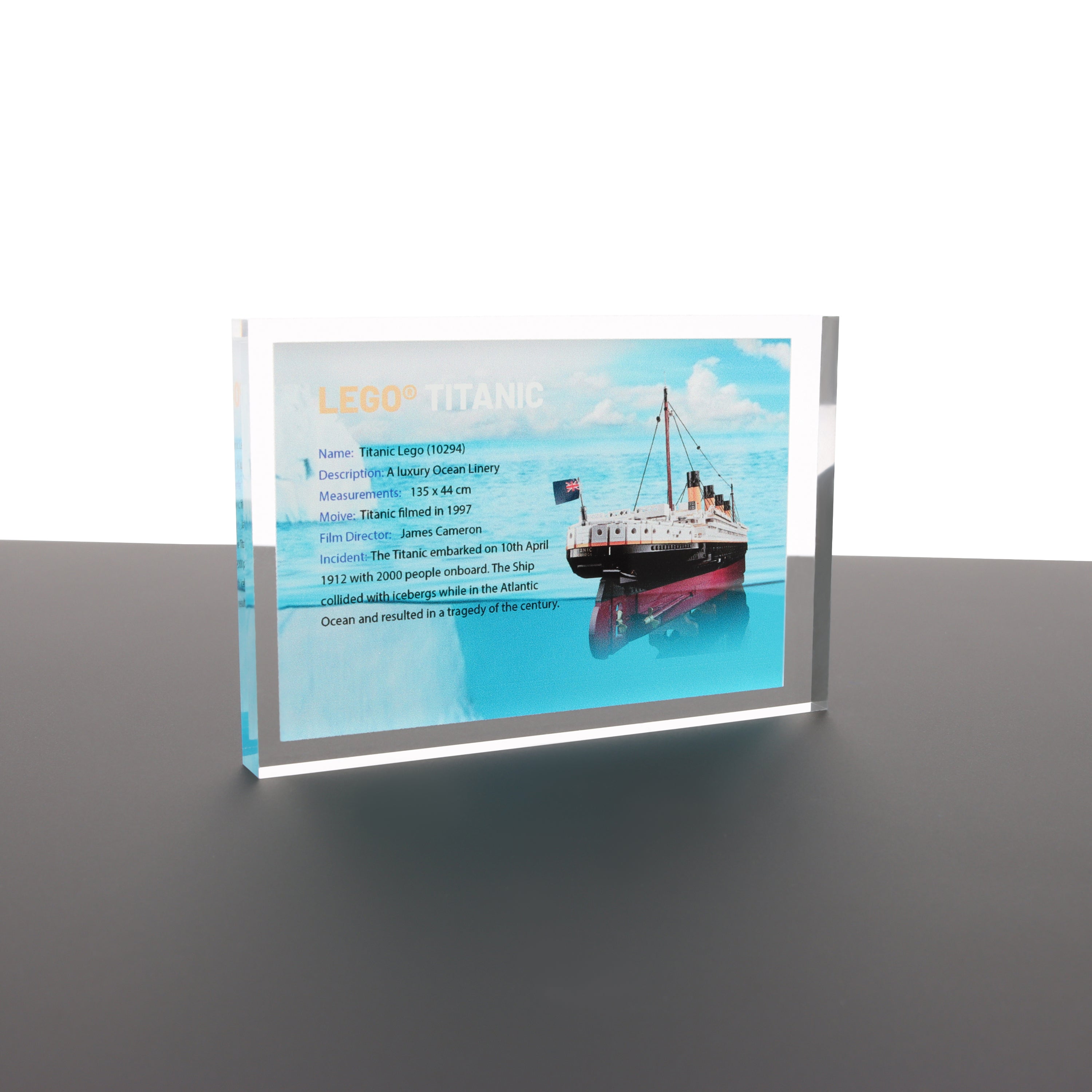 Lego 10294 Titanic Display Plaque