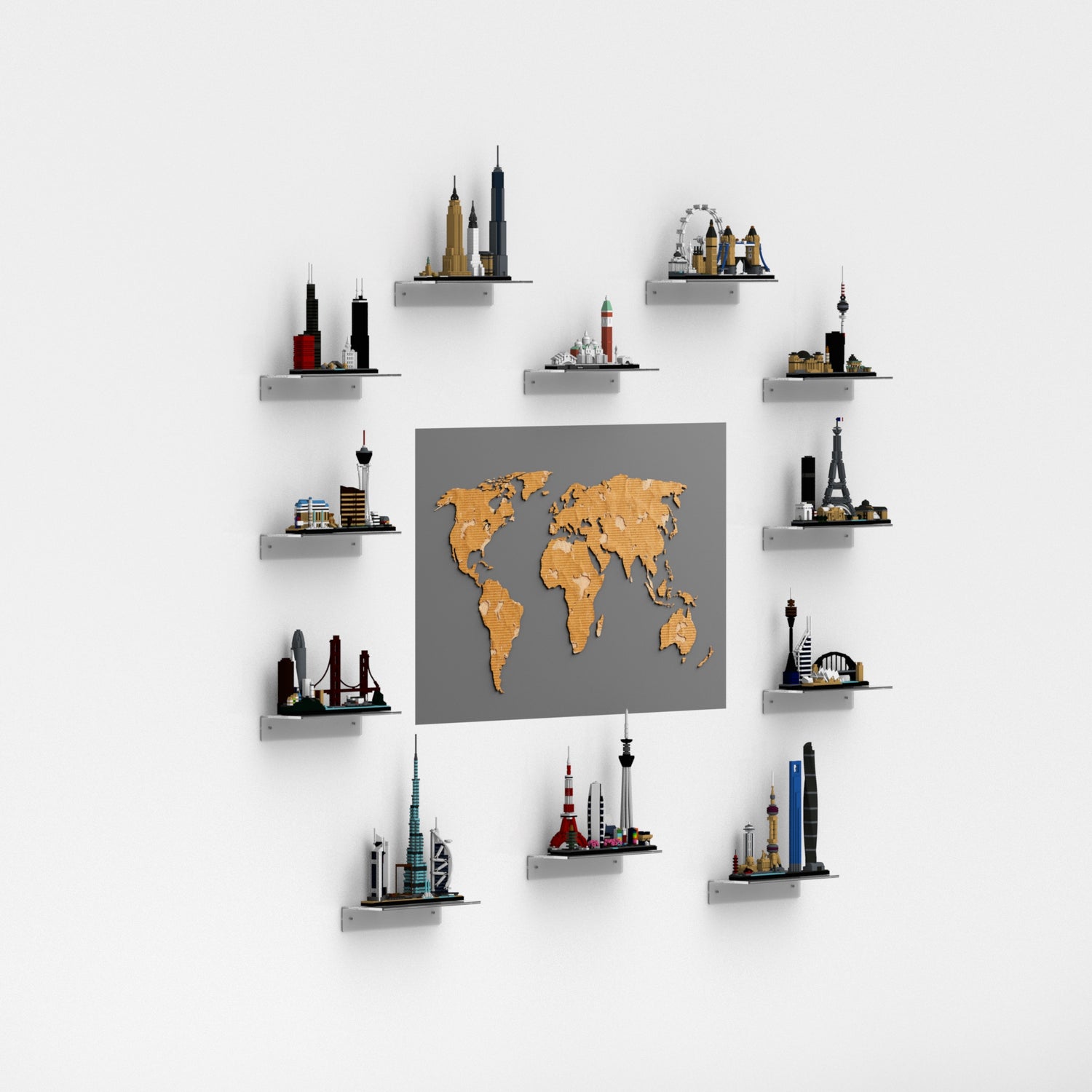 Display Shelf for Lego Architecture Cities